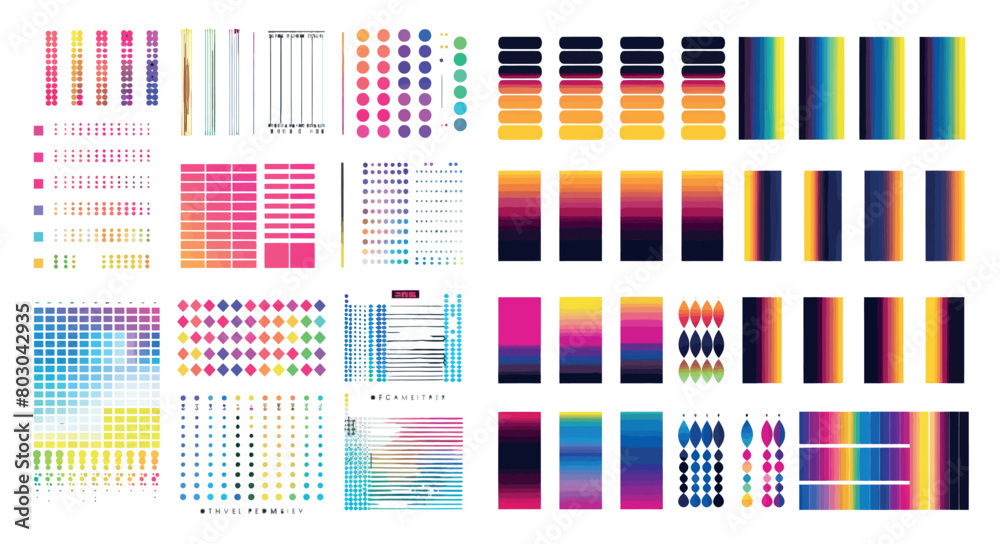 , color bars and registration plates. Publishing graphic symbol ...