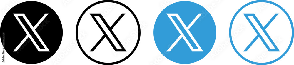 Twitter X logo icon on transparent background. Twitter X icon. X logo ...