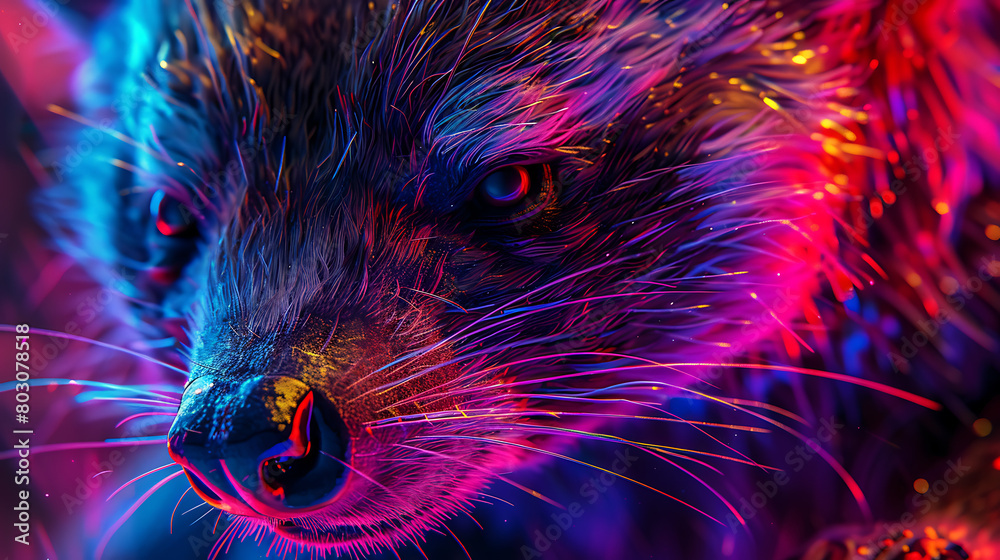 Holographic Enchantment: Transparent honey badger Closeup - Macro ...