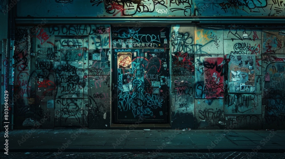 A graffiticovered wall with slogans condemning discrimination against ...