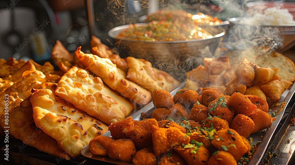 Fried Roti Bliss: Tempting display of fried roti, exuding an enticing ...