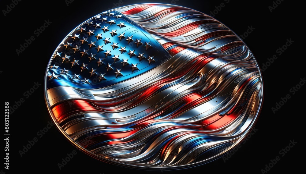 American flag metallic texture that enhances the reflective and modern ...