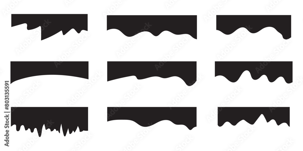 Set of Borders shapes in Fill styles for website designs. Vectors ...