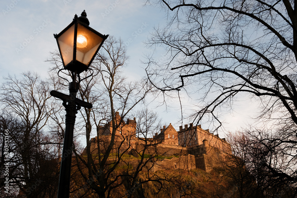 Edinburgh Scotland: 13th Feb 2024: Edinburgh Castle in Winter looking ...