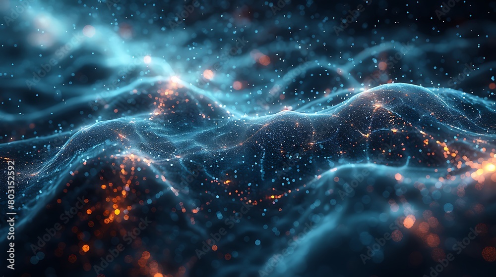 Depict subatomic particles moving at incredible speeds in a quantum ...