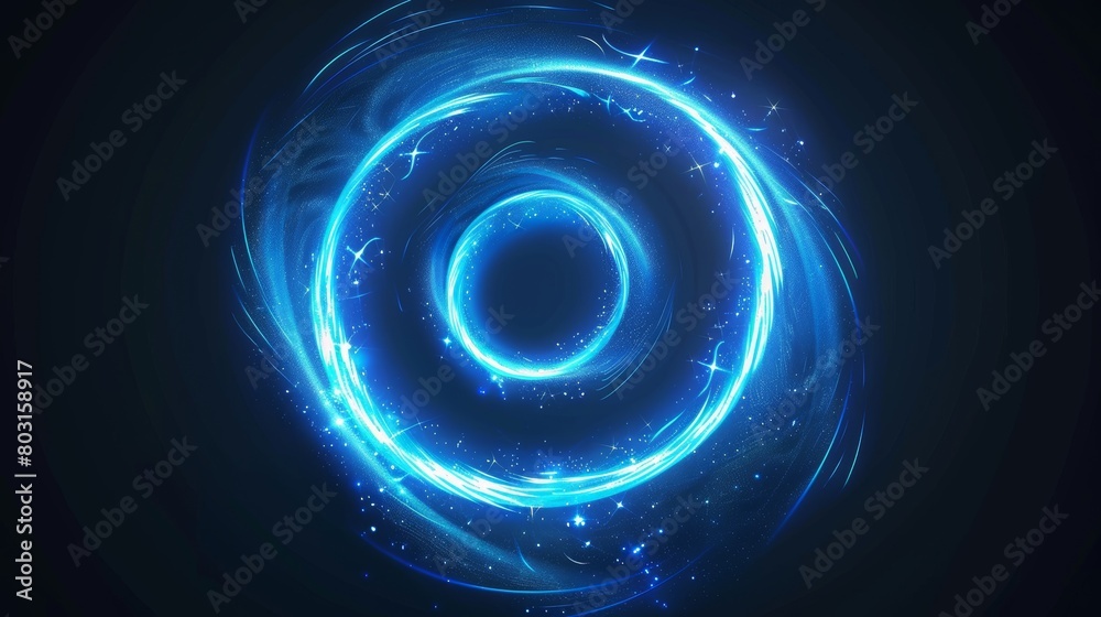 An illustration of a magic swirl wand spell. Sparkling wand with wind ...