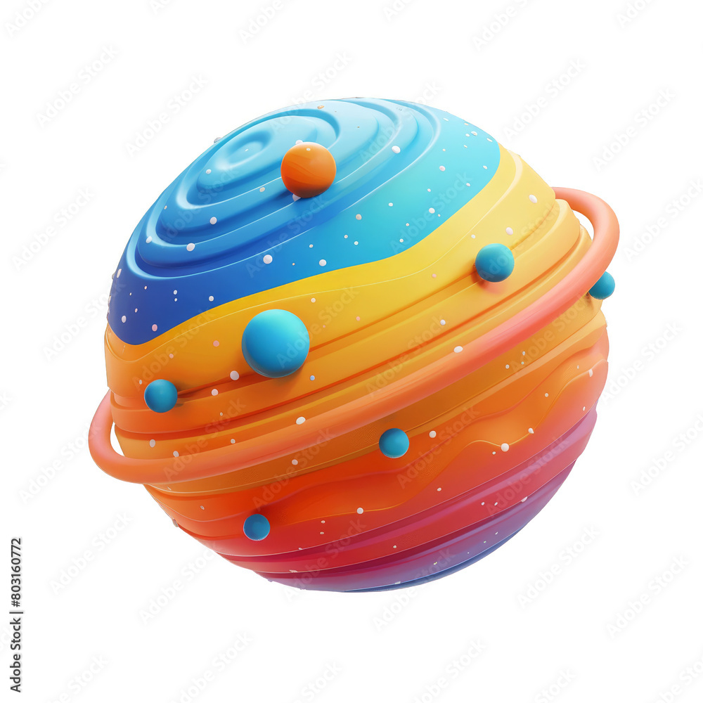 PNG exoplanet 3d icons and objects collection, in cartoon style minimal ...