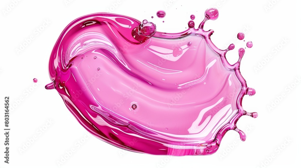 An illustration of a clear liquid cosmetic gel texture dripping with ...