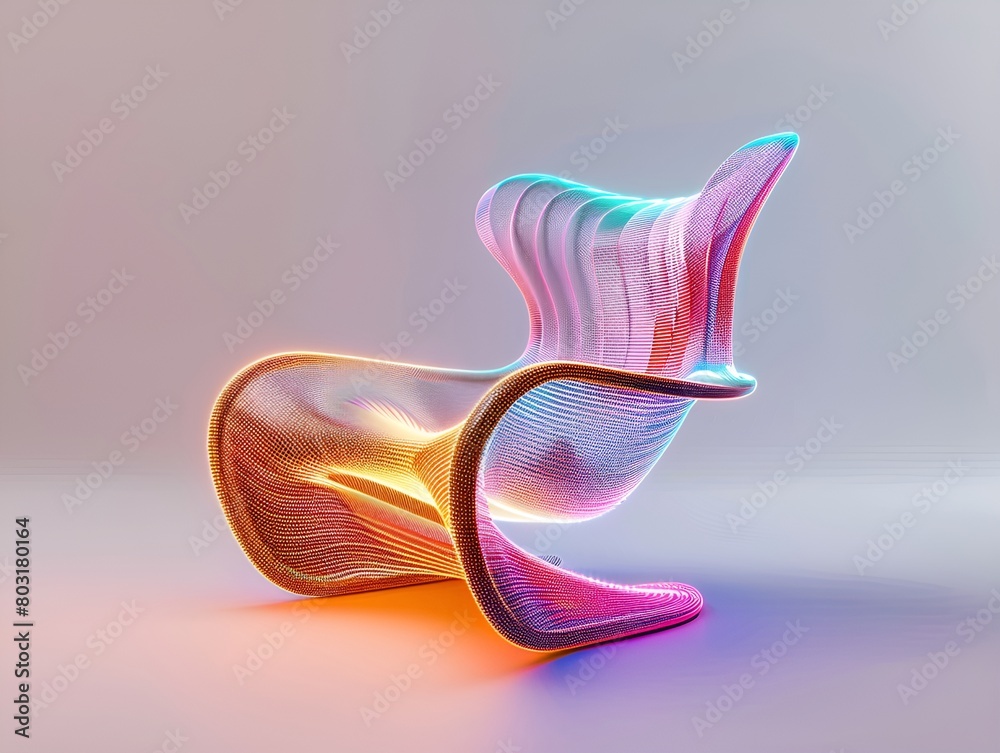 Design a chair with high technology, laser projection, comfortable ...