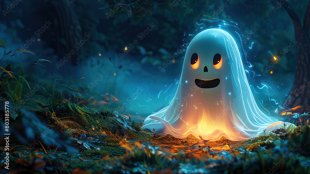 cartoon, ghost, spooky, character, haunted, animation, spectral ...