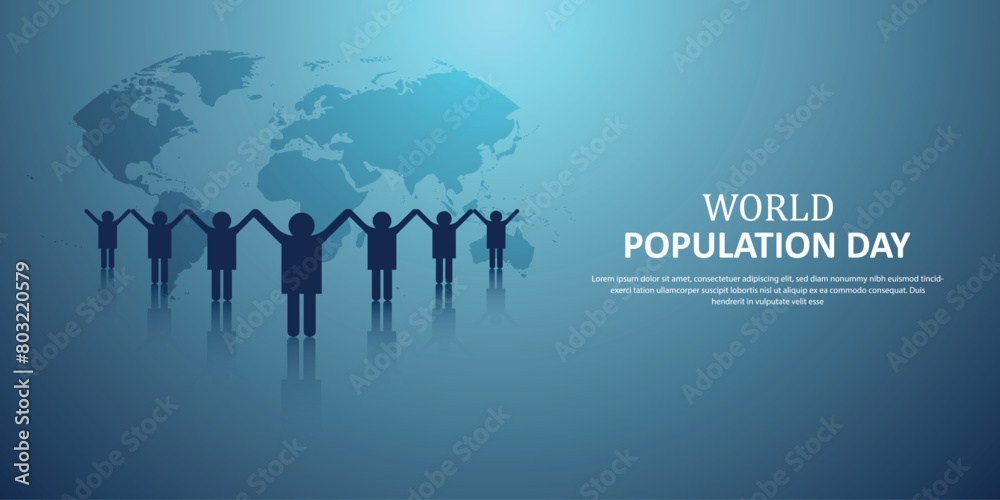 world population post dark blue peoples and earth vector file Stock ...