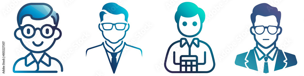 Accountant clipart collection, symbol, logos, icons isolated on ...