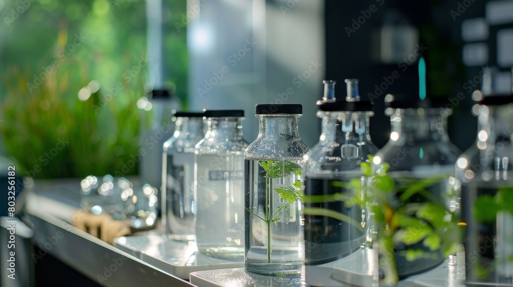 A seminar on the benefits of water purification, with a display showing ...