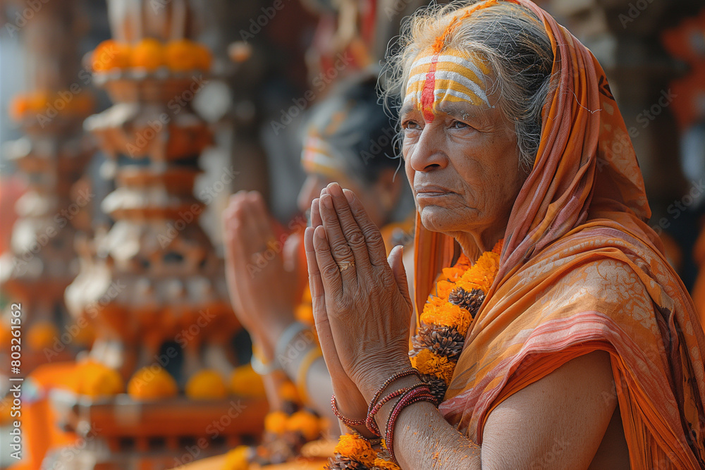 Devotee Devotion: A heartfelt portrayal of devotees offering prayers ...