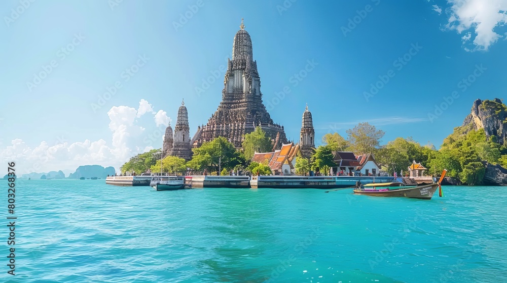 good Travel destinations and landmarks backgrounds Stock Illustration ...