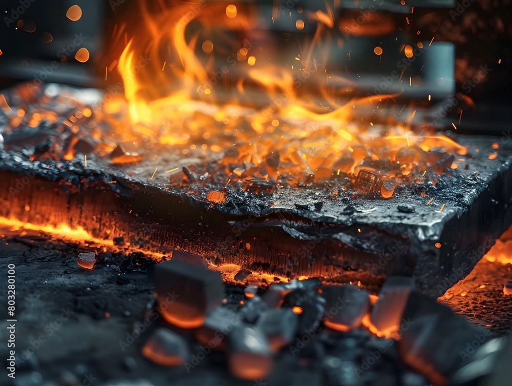 Intense Metallurgical Experiment Showcasing Molten Metal Fusion and ...