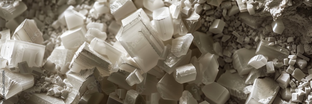 This panoramic close-up showcases the symmetry and beauty of cubic ...
