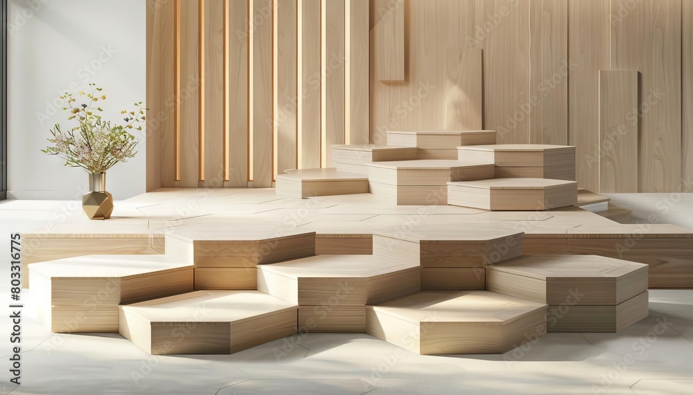 Honeycomb Modular Podium A series of hexagonal podium modules that can ...