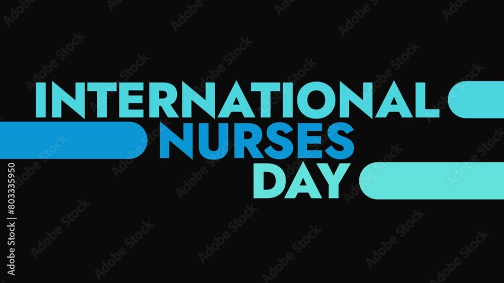 International Nurses Day colorful motion graphics seamlessly loopable ...