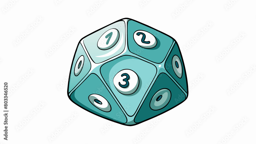A dice with 6 sides each side displaying a different numerical value of ...