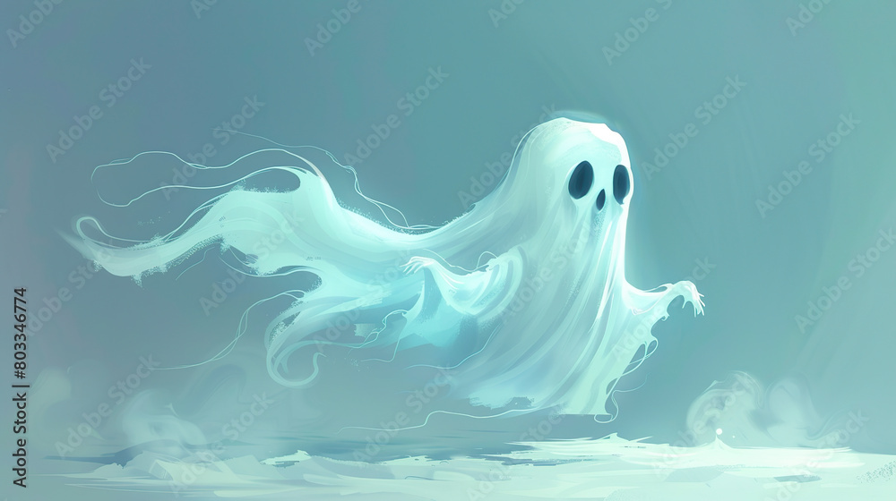 ภาพประกอบสต็อก cartoon, ghost, spooky, character, haunted, animation ...