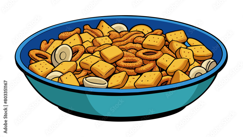 Chex mix A mix of savory snacks like pretzels cereal and nuts all ...