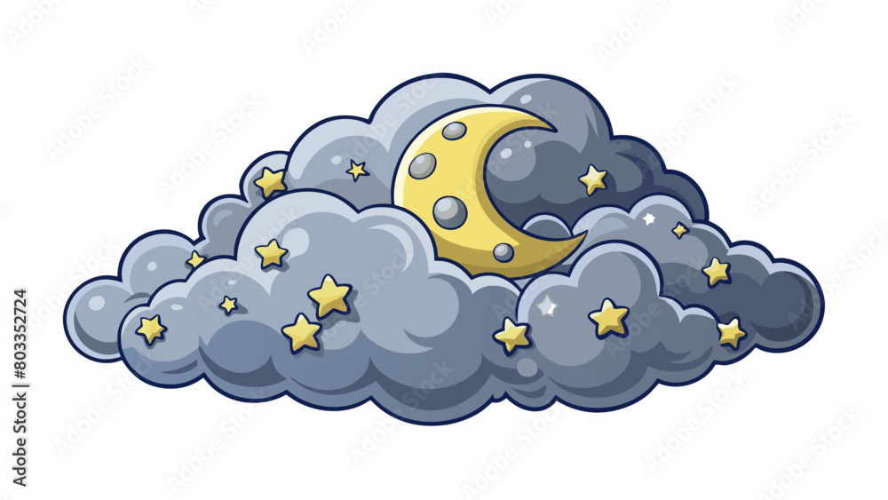 The moonless night is thick with clouds masking the stars and creating ...