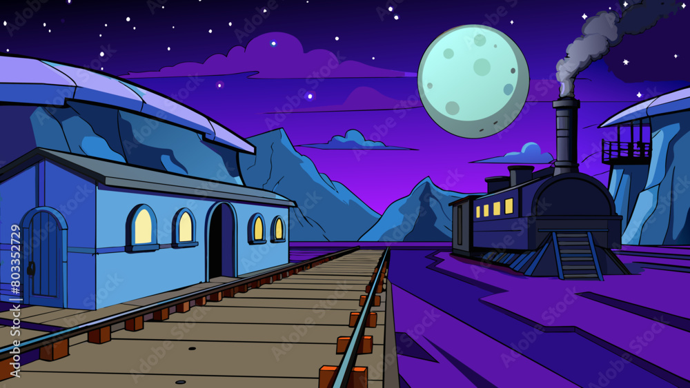 The midnight sky was a canvas of deep blues and purples dotted with ...