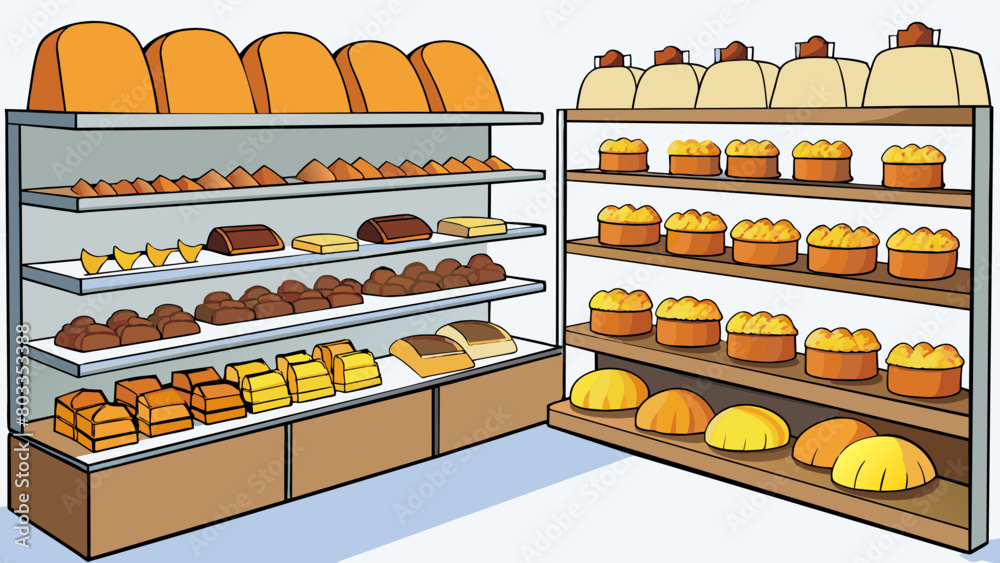 A bakery section filled with the heavenly scent of freshly baked bread ...