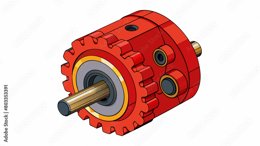 With its distinct bright red color and compact size this industrial ...