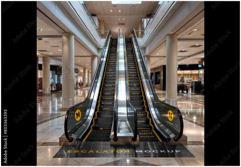 Escalator Mockup Stock Template | Adobe Stock
