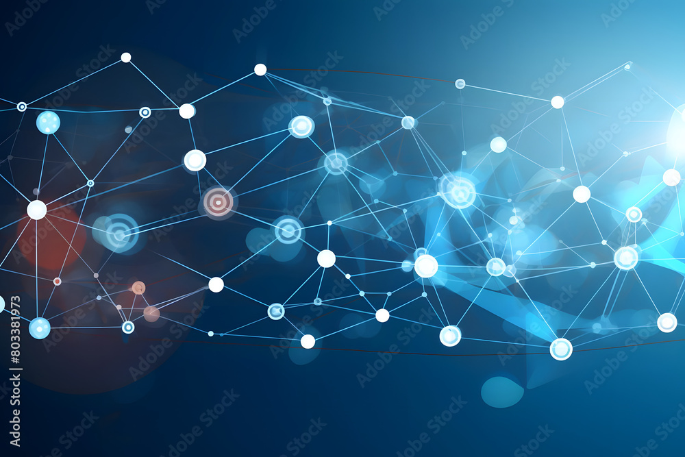 Circular Network Nodes Banner for PowerPoint Presentations Stock ...