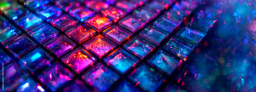 Exploring the Radiant World of Luminous Grid Patterns Through Vivid RGB ...