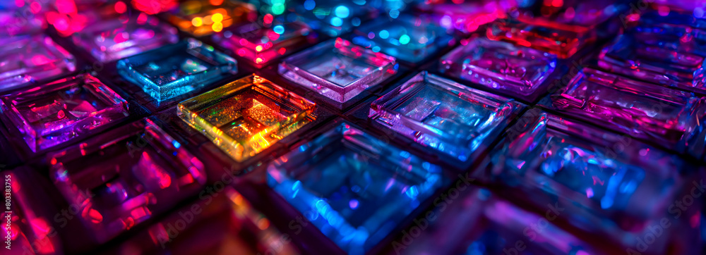 Exploring Dynamic RGB Pixel Patterns: A Detailed Close-Up on a Grid ...