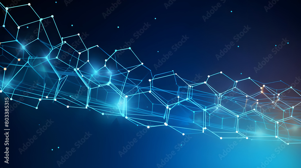 Hexagonal Network Architecture Banner for Corporate Presentations Stock ...