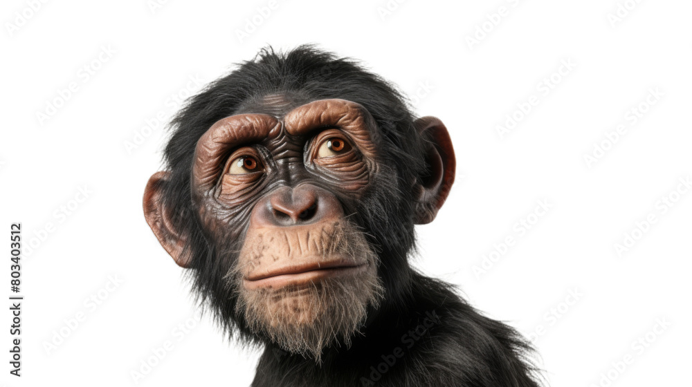 Australopithecus model isolated on transparent background Stock Photo ...