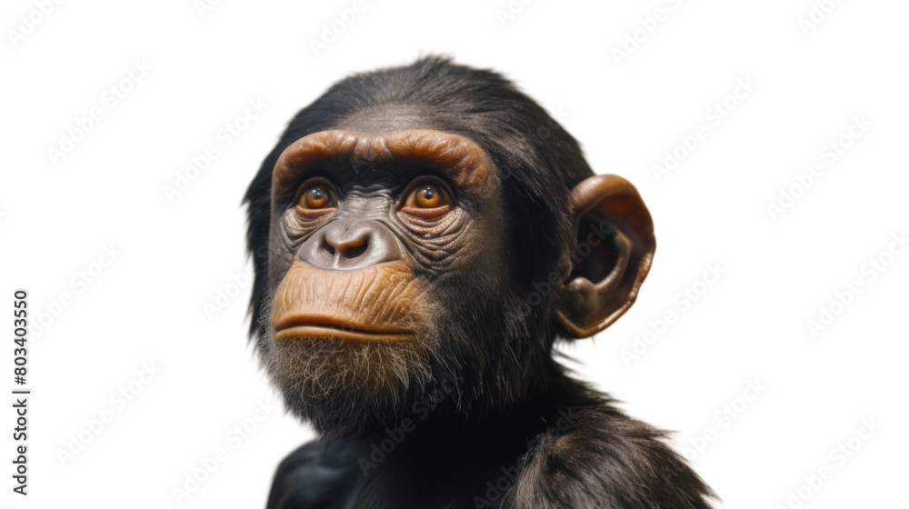 Australopithecus model isolated on transparent background Stock Photo ...
