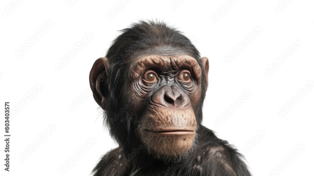 Australopithecus model isolated on transparent background Stock Photo ...