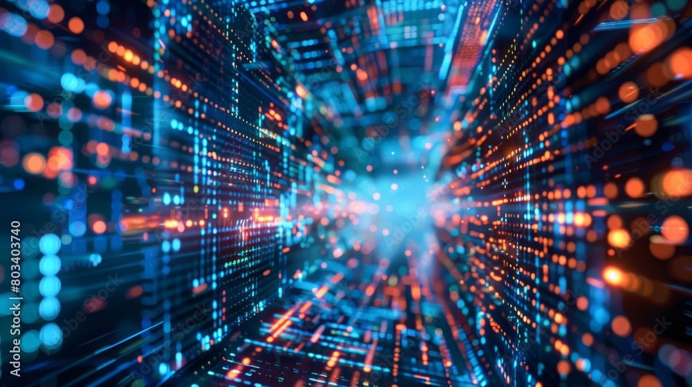 IT technology background that portrays the resilience of digital ...