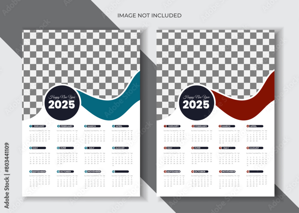 Restaurant Calendar Design 2025 and Food Calendar Design Template Stock ...