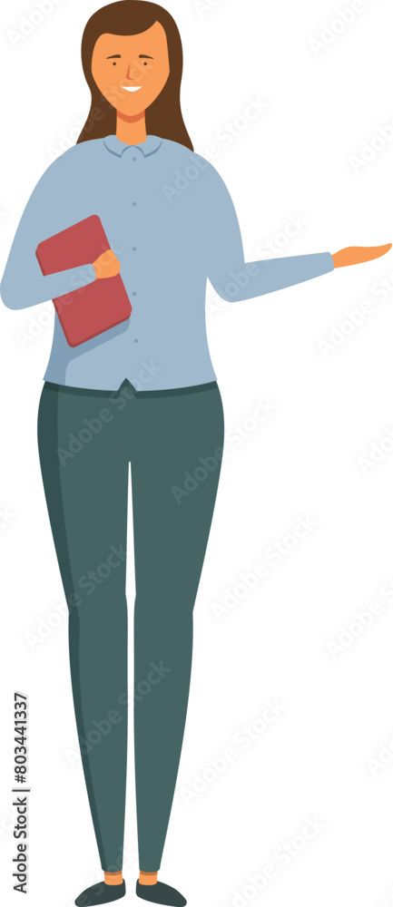 Female lady manager icon cartoon vector. Assistant digital. Party plan ...