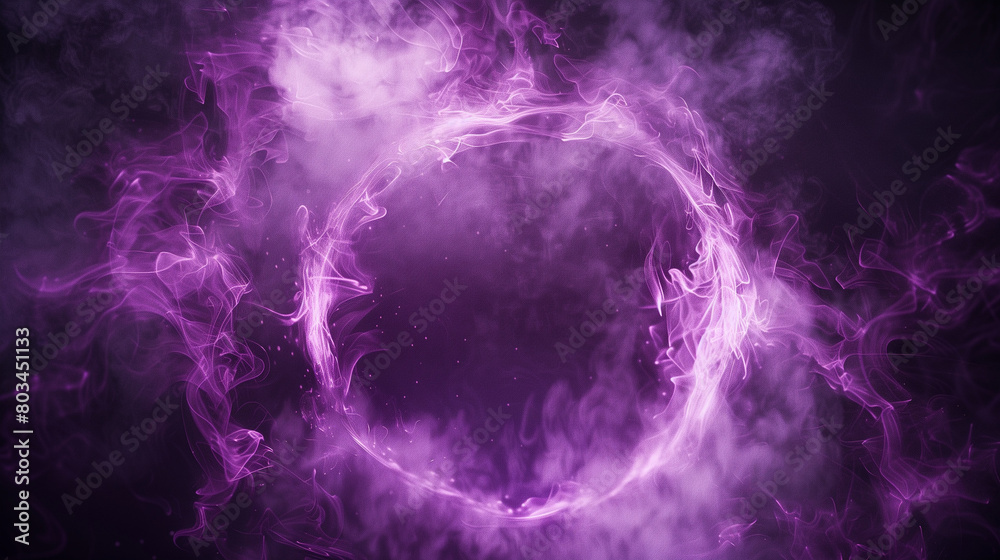 Smoke exploding outward from circular empty center, dramatic smoke or ...