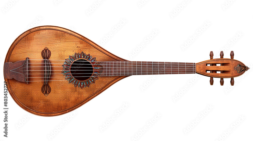 A Greek bouzouki instrument on a transparent background. PNG format ...