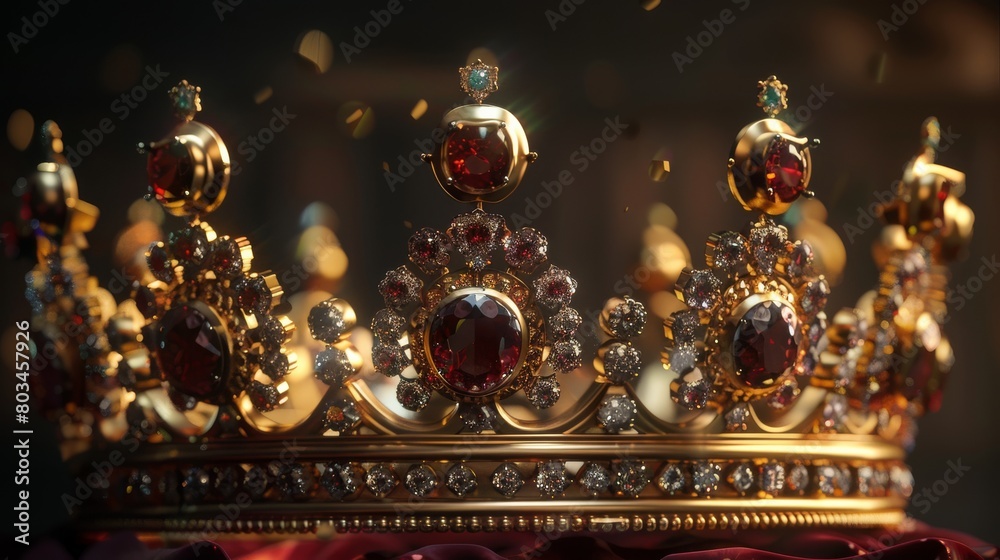 Generate a visually stunning representation of a majestic crown ...
