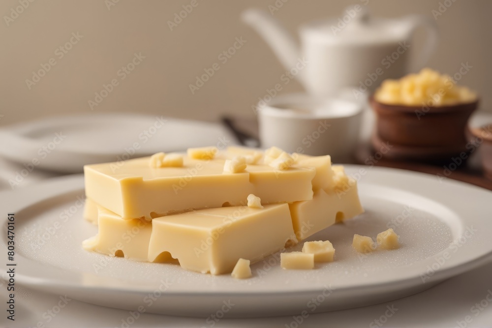 'plate butter fat oil cholesterol margarine food ingredient block piece ...