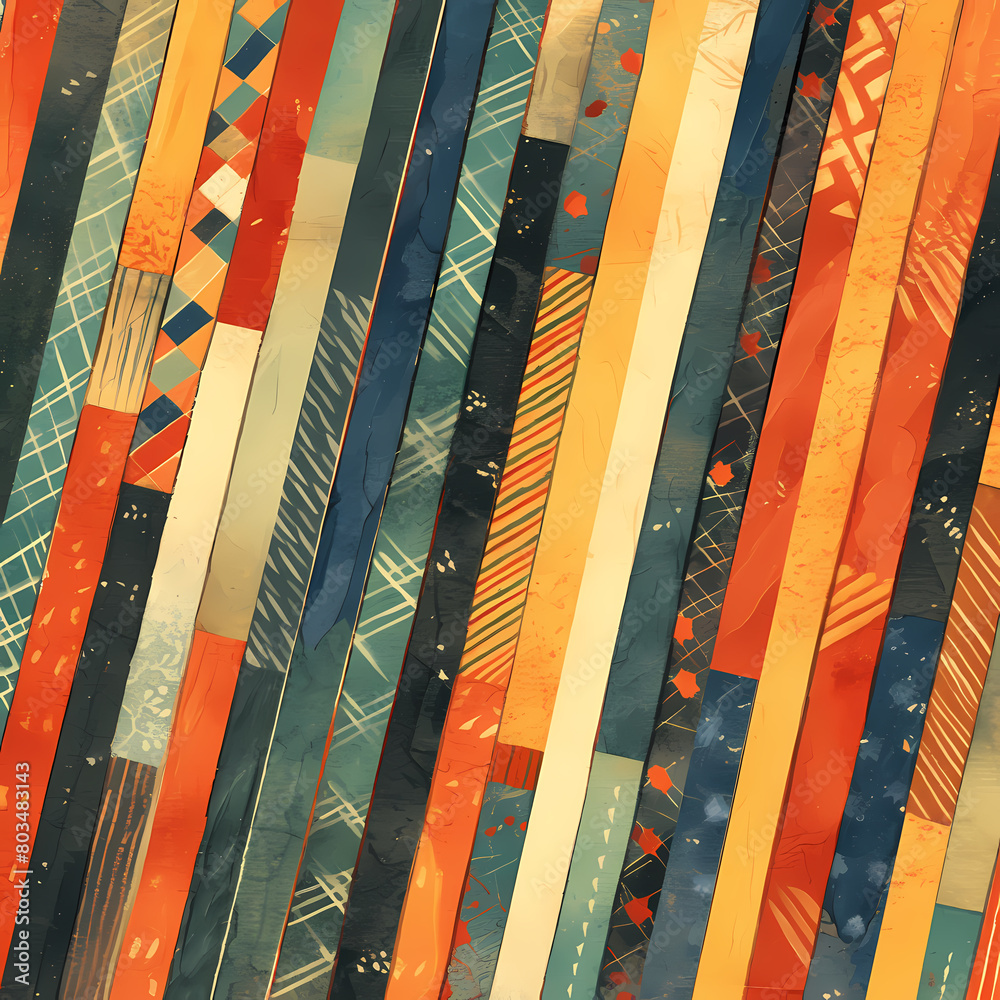 Exquisite Color Palette: Strips of Paper Create a Visual Symphony Stock ...