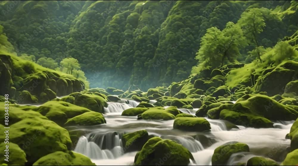 Drift through a field of floating islands, where lush forests grow atop ...