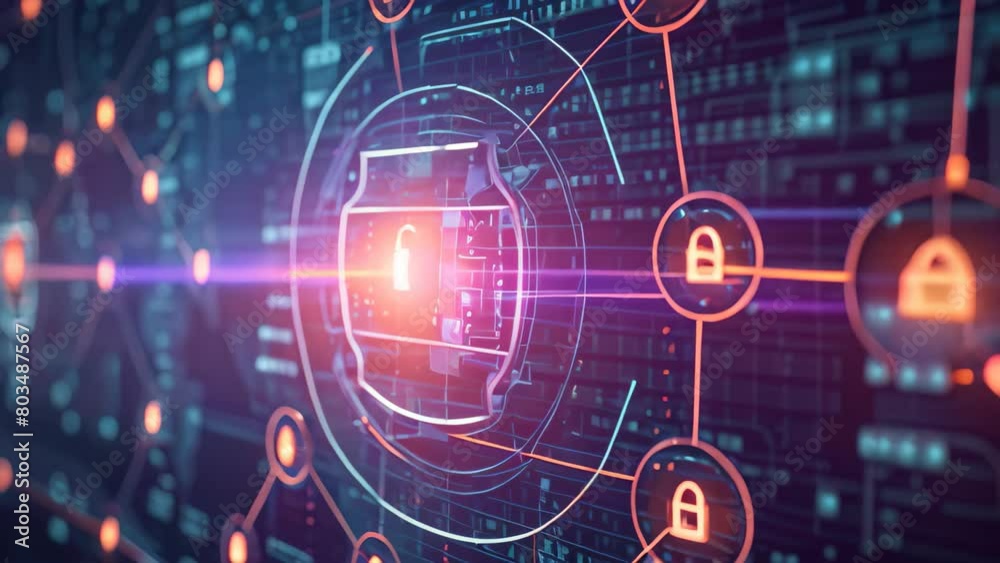 Wideo Stock: A close-up photo of a computer screen displaying a padlock ... Wideo Stock: A close-up photo of a computer screen displaying a padlock ...