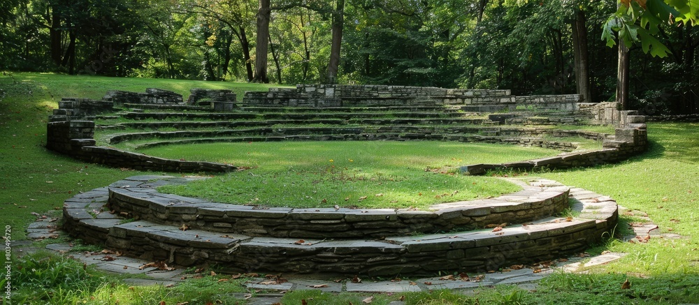 An amphitheater is a gallery of stone and grass with seating arranged ...