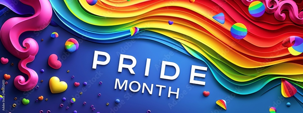 Pride month lgbt gay flag rainbow background lgbtq day poster. Month ...